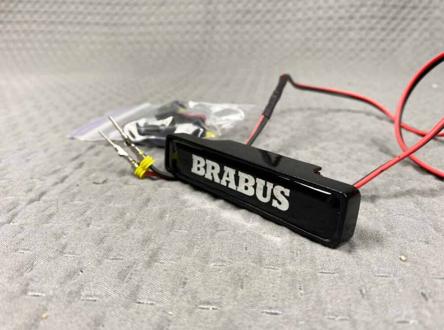 Brabus emblem in red with LED | Brabus logo with red illumination